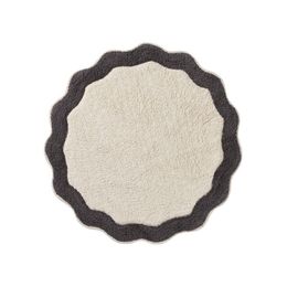 Ellos Home Badvorleger "Scallop" in Grau/ Creme - 14% | Gr&ouml;&szlig;e 70 cm | Heimtextilien-badematten
