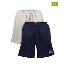 GAP 2er-Set: Sweatshorts in Grau/ Dunkelblau - 64% | Gr&ouml;&szlig;e S | Herren-plussize