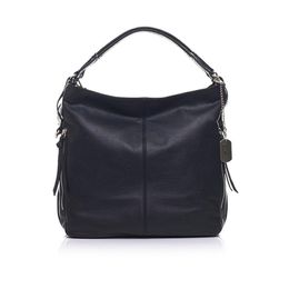 Anna Morellini Leder-Schultertasche in Schwarz - (B)36 x (H)39 x (T)16 cm - 75% | Damen-taschen