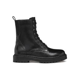 Geox Leder-Boots "Bleyze" in Schwarz - 45% | Gr&ouml;&szlig;e 38 | Damen-stiefel