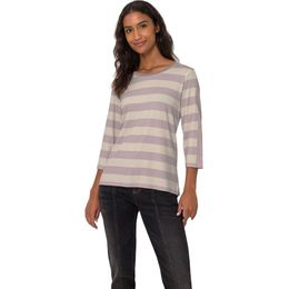 Heine Longsleeve in Lila/ Beige - 65% | Gr&ouml;&szlig;e 36 | Damen-tops