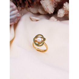 Pierres delicates Vergold. Ring mit Perle und Edelsteinen - 79% | Schmuck