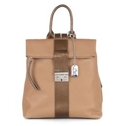 Anna Morellini Leder-Rucksack "Azalea" in Beige - (B)30 x (H)31 x (T)11 cm - 76% | Damen-taschen