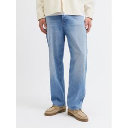 Jack & Jones Relax-fit-Jeans JACK & JONES "JJIALEX JJORIGINAL ST 336 BF", Herren, Gr. 29, L&auml;nge 30, blau denim pack:sdl jj 2709, Denim/Jeans, Obermaterial: 100% Baumwolle, Abriebeffekte, relaxed fit, Jeans