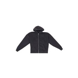 DROPSIZE Herren Kapuzenpullover "Dropsize SUPER HEAVY OVERISZE RAW EDGES ZIP HOODIE"acid schwarz, Gr. S, 70% Baumwolle, 30% Polyester, Pullover