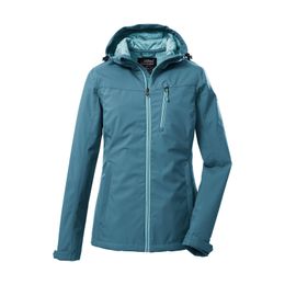 Softshelljacke Killtec "KOS 89 WMN SFTSHLL JCKT", Damen, Gr. 42, blau, Oberseite: 100% Polyester;R&uuml;ckseite: 100% Polyester;Futter: 100% Polyester, Jacken Softshelljacke, Damen Softshelljacke: Wind-und wasserdicht, atmungsaktiv