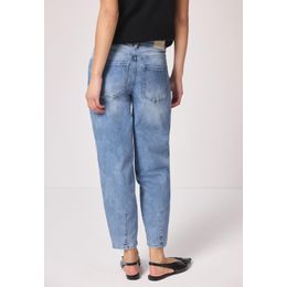 Loose-fit-Jeans Street One, Damen, Gr. 26, L&auml;nge 28, light blau washed, Jeans, 63% Baumwolle, 25% Polyester, 10% Viskose, 2% Elasthan, unifarben, kn&ouml;chelfrei, Jeans, 5-Pocket-Style