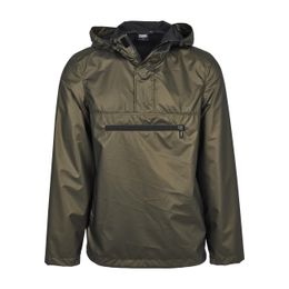 Langmantel Urban Classics "Urban Classics Herren Light Pull Over Jacket", Herren, Gr. S, olive, 100% Polyester, M&auml;ntel