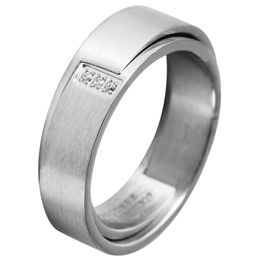 Adelia&acute;s Fingerring ADELIA&acute;S "Damen Ring aus Edelstahl mit Strass Steinchen" Gr. 56, silber, Fingerringe, Damen, 56, Edelstahl, Fingerring
