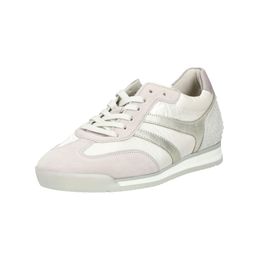 Sneaker Gabor "Gabor Sneaker Veloursleder/Textil", Damen, Gr. 39, wei&szlig;, Textil, Veloursleder, Schuhe Sneaker