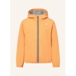 Funktionsjacke K-way "K-way Funktionsjacke P. LINN STRETCH POLY JERSEY", M&auml;dchen, Gr. 128, orange amber, Obermaterial: 100% Polyester, Jacken Funktionsjacke