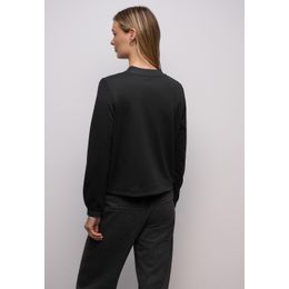 Cardigan Street One, Damen, Gr. 38, schwarz, Stoff, 71% Polyester, 26% Viskose, 3% Elasthan, unifarben, regular fit normal, Rundhals, B&uuml;ndchen, Strickjacken, mit Elastiksaum