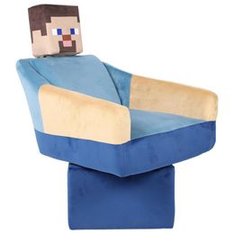 Minecraft Gamingsessel, Blau, Mehrfarbig, Textil, Gaming, 69x96x75 cm, Sitzfl&auml;che 360&deg; drehbar, inklusive Armlehnen, Kinder- & Jugendzimmer, Jugendm&ouml;bel, Gamingst&uuml;hle