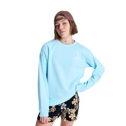Sweatshirt Roxy "Surf Stoked Terry Vint", Damen, Gr. XS, blau (tanager turquoise), Obermaterial: 60% Baumwolle, 40% Polyester., Sweatshirts Sweatshirt
