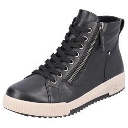 Rieker Sport Damen RIEKER Sport Schn&uuml;rboots , Stiefelette, High Top Sneaker, Freizeitboots mit Rei&szlig;verschluss schwarz 40