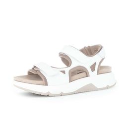 Trekkingsandale Gabor "Trekkingsandale", Damen, Gr. 39, wei&szlig;, Schuhe