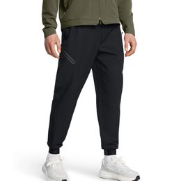 Trainingshose Under Armour "UA UNSTOPPABLE WOVEN JOGGER", Herren, Gr. L, N-Gr, schwarz,, schwarz, Obermaterial: 90% Polyester, 10% Elasthan, Hosen Trainingshose, f&uuml;r vielseitige Aktivit&auml;ten, mit Elasthan-Anteil, leichtes Material