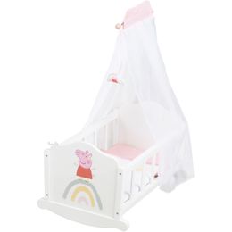 Puppenwiege Roba "Peppa Pig", wei&szlig;, Puppenm&ouml;bel, KinderB:35cm H:29cm T:52cm, B:35cm H:29cm T:52cm