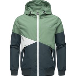 Outdoorjacke Ragwear "Renad", Herren, Gr. 4XL (60), grau (dunkelgrau), Obermaterial: 100% Polyester; Innenfutter: 100% Polyester, gerade h&uuml;ftbedeckend, &Auml;rmel ohne &Auml;rmelschlitz Rippstrickb&uuml;ndchen, Jacken Outdoorjacke, Ultraleichte wasserdichte Herren &Uuml;bergangsjacke mit Kapuze