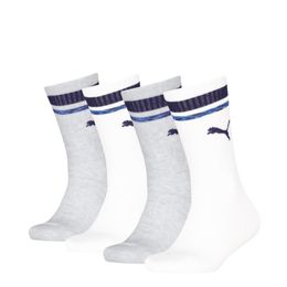 Puma Herren Puma Socken &raquo;Puma BOYS HERITAGE STRIPE CREW&laquo; 4er Pack wei&szlig; 27-30