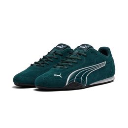 Sneaker Puma "Puma Catch Sneakers Erwachsene", Damen, Gr. 37,5, gr&uuml;n terrain wei&szlig; schwarz, Obermaterial: Textil, Kuhleder, Synthetik; Futter: Textil; Innensohle: Textil; Laufsohle: Gummi, Schuhe Sneaker