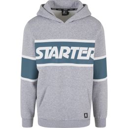 Kapuzenpullover STARTER Black Label "Starter Black Label Starter Across Stripe Hoodie", Herren, Gr. L, erdgrau, teal, 65% Baumwolle, 35% Polyester, mehrfarbig, normal, ohne Ausschnitt, Pullover Kapuzenpullover
