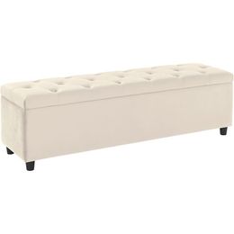 Home Affaire Bettbank &raquo;Relaxy&laquo; gesteppt, mit Staufach beige Holzwerkstoff, Massivholz, Polyester