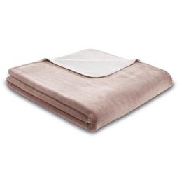 Biederlack Wohndecke &raquo;Soft&Cosy&laquo; mit verspieltem Muschelsaum rosa Polyester