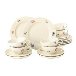 Seltmann Weiden Teeservice &raquo;Geschirr-Set, 18 Teile, Marieluise Bl&uuml;tenmeer&laquo; Teetassen, Teller, Untertassen, Made in Germany 18 Teile, 6 Personen bunt Porzellan