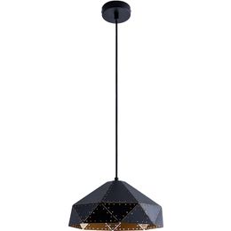 Paco Home Pendelleuchte &raquo;SAYID&laquo; E27 H&auml;ngelampe Esszimmer Esstischlampe Steampunk Lampe Textilkabel E27 schwarz