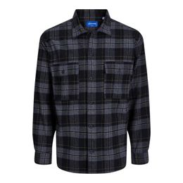 Jack & Jones Jack & Jones Herren Langarmhemd &raquo;JORBLAFRI CHECK OVERSHIRT LS BF&laquo; mit Brusttaschen schwarz XS, N-Gr