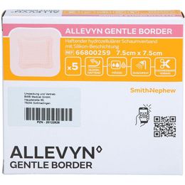 Allevyn Gentle Border 7,5x7,5 cm Schaumverb. 5 St