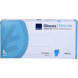 ABENA Classic Nitril Unt.Hands.unste.pf L blau 100 St
