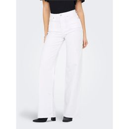 Only Damen Only High-waist-Jeans &raquo;ONLMADISON BLUSH HW WIDE DNM CRO NOOS&laquo; wei&szlig; L (40), L&auml;nge 30