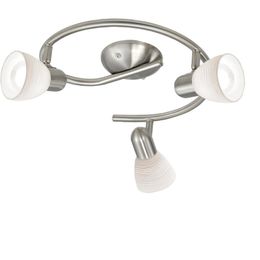 Eglo Deckenleuchte &raquo;Dakar 1 Deckenlampe, Deckenspot aus Stahl und Glas, E14, Deckenleuchte&laquo; E14 1 Stk. Spot - &Oslash;29,5 cm - nickel-matt - 3X40W exkl.