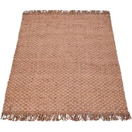 Paco Home Teppich &raquo;Skive 688&laquo; rechteckig 13 mm H&ouml;he Wendeteppich, handgeflochten, Naturfaser, Boho-Style, auch als L&auml;ufer beige Jute