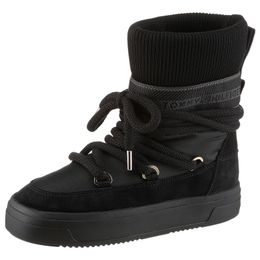 Tommy Hilfiger Damen Schn&uuml;rboots &raquo;TOMMYTECH LOGOTAPE SNOWBOOT WARM&laquo; , Plateau, Schn&uuml;rboots, Outdoorschuh, Textilband mit Logoschriftzug schwarz 39