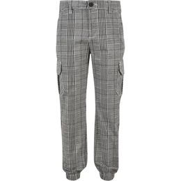 Urban Classics Jungen Urban Classics Cargohose &raquo; Herren Boys AOP Glencheck Cargo Jog Pants&laquo; 158/164, Normalgr&ouml;&szlig;en