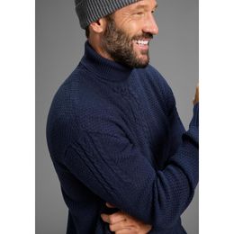 Delmao Herren DELMAO Rollkragenpullover &raquo;Neue Kollektion! Highlight Zopfmuster&laquo; aus Strickmaterial, mit Rollkragen, Regular Fit, mit Langarm XL (60/62