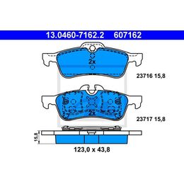 ATE Bremsensatz-Hinterachse PowerDisc / Standard IJZJSGLNH2 Bremsensatz, Scheibenbremse hinten rechts links voll 259mm f&uuml;r MINI BMW 34216761288 342167