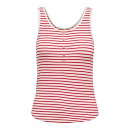 Only Damen Only Blusenshirt &raquo;ONLDEVIN S/L STRIPE O-NECK TOP JRS&laquo; rot S (36)