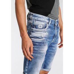 Cipo & Baxx Cipo & Baxx Herren Jeansbermudas in Denim und mit markanten Taschen blau 29, N-Gr