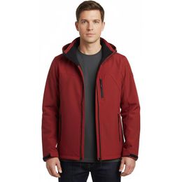 Icepeak Herren Softshelljacke &raquo;BRIMFIELD&laquo; mit Kapuze f&uuml;r sportliche Aktivit&auml;ten, winddicht, wasserabweisend rot 52
