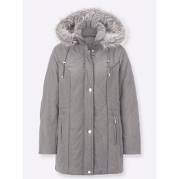 WITT Damen Kapuzenjacke in handschuhweicher Qualit&auml;t, grau, Gr&ouml;&szlig;e 42