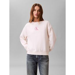 Calvin Klein Jeans Damen Sweatshirt, Regular fit mit Rundhalsausschnitt XL (44)