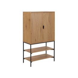 ebuy24 Vitrinenschrank Jaipur Eiche Dekor 80 x 40 cm | Gr.: onesize