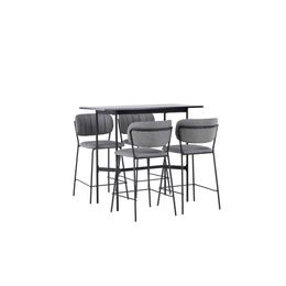 ebuy24 Barm&ouml;belset Rax 4 (5-teilig) Schwarz 60 x 120 cm | Gr.: onesize