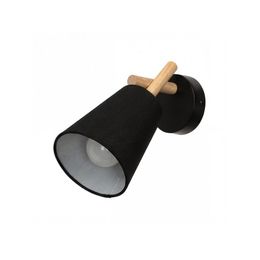 Licht-Erlebnisse Wandlampe (B)13 x (H)23 cm in Helles Holz Schwarz | Gr.: onesize