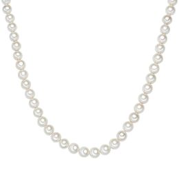 Valero Pearls Halskette - Sterling Silber Perlen-Kette S&uuml;&szlig;wasser-Zuchtperle - Gr. unisize - in Wei&szlig; - f&uuml;r Damen
