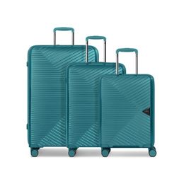 March15 Trading Gotthard Edition 4 Rollen Kofferset 3-teilig in aqua metallic | Gr.: onesize